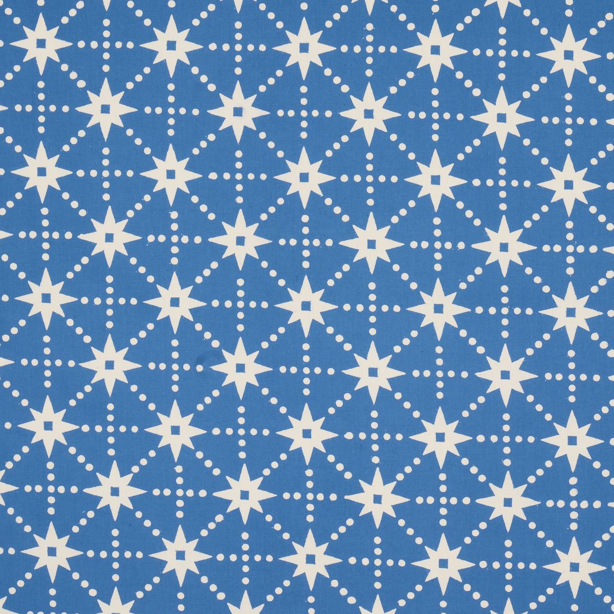 SCHUMACHER MOLLY MAHON STARS HAND BLOCK PRINT PRINTS PRINTS BLUE - 179 ...