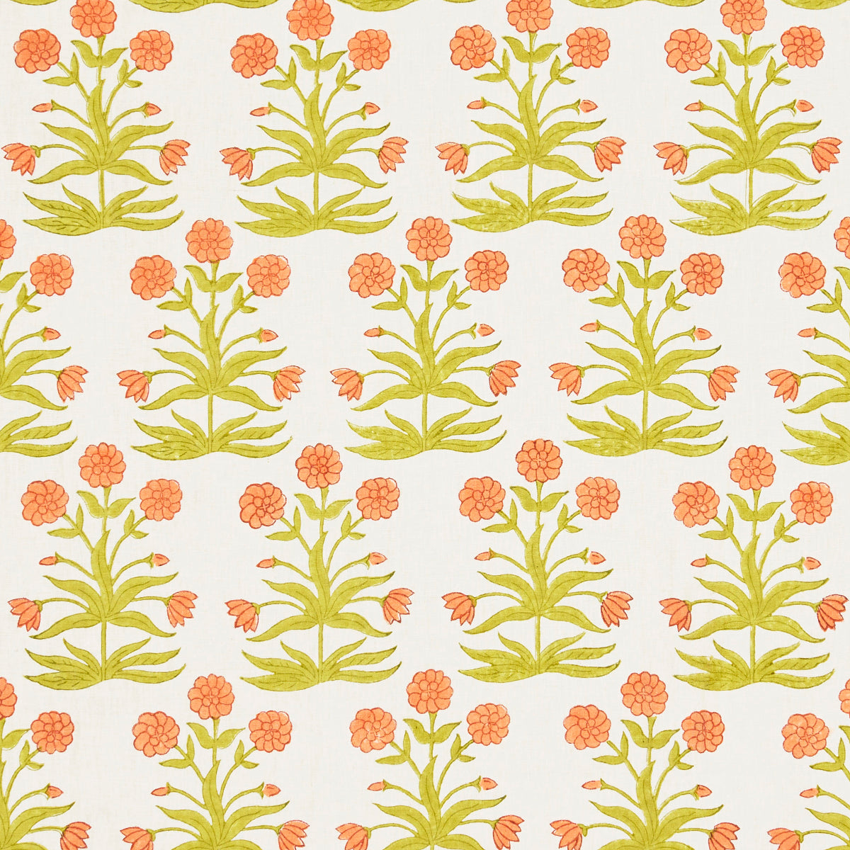 SCHUMACHER MOLLY MAHON MUGHAL HAND BLOCK PRINT PRINTS PRINTS PEACH SAP ...