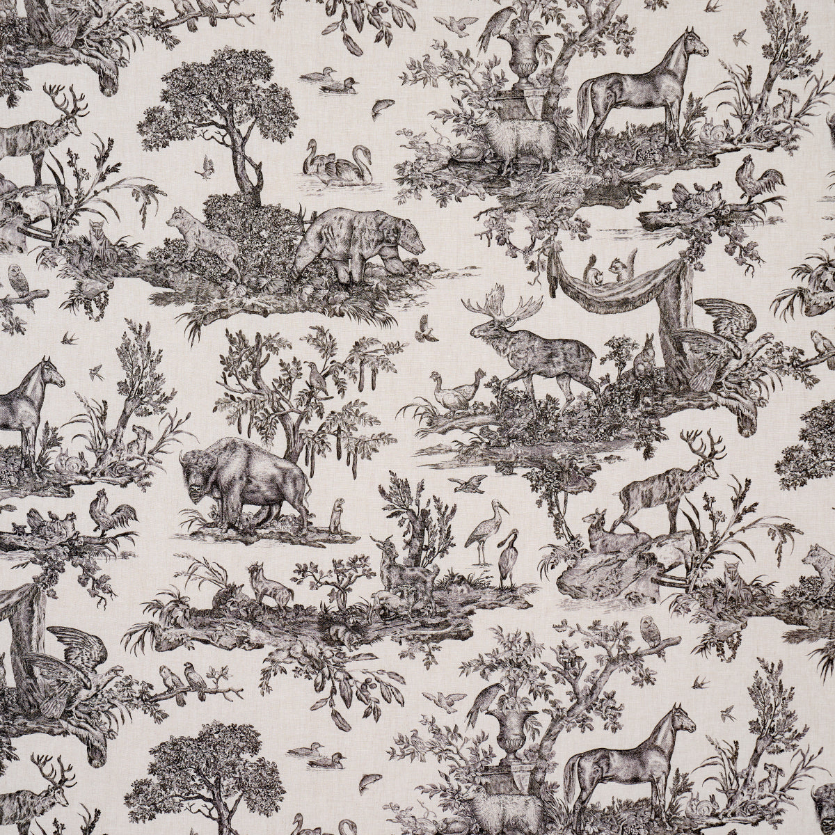 SCHUMACHER A COUNTRY LIFE WESTERN TOILE PRINTS PRINTS CARBON - 182270 ...