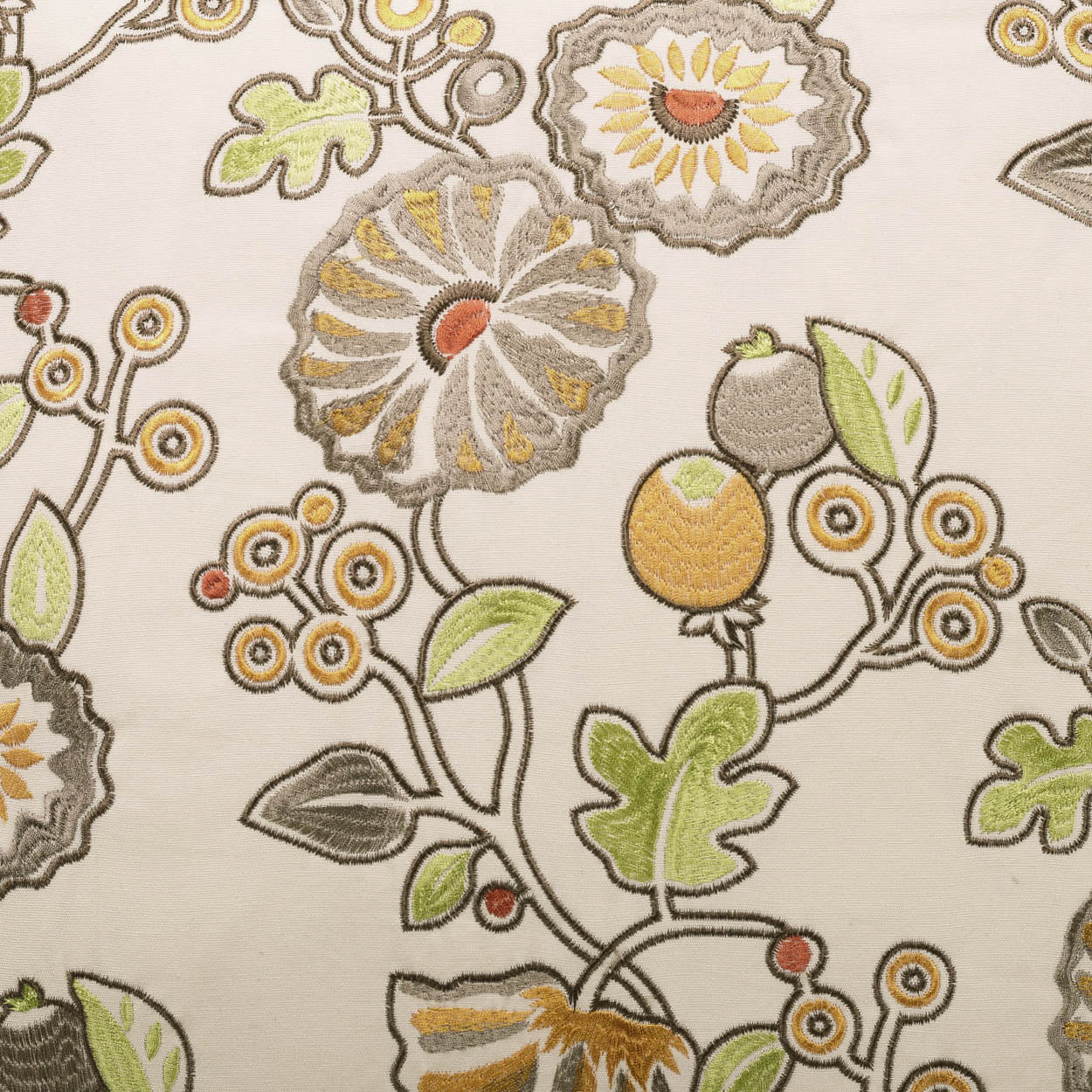 D.V. KAP HOME 2334-YARD Clarissa Fabric Floral Tan,Taupe - Clarissa ...