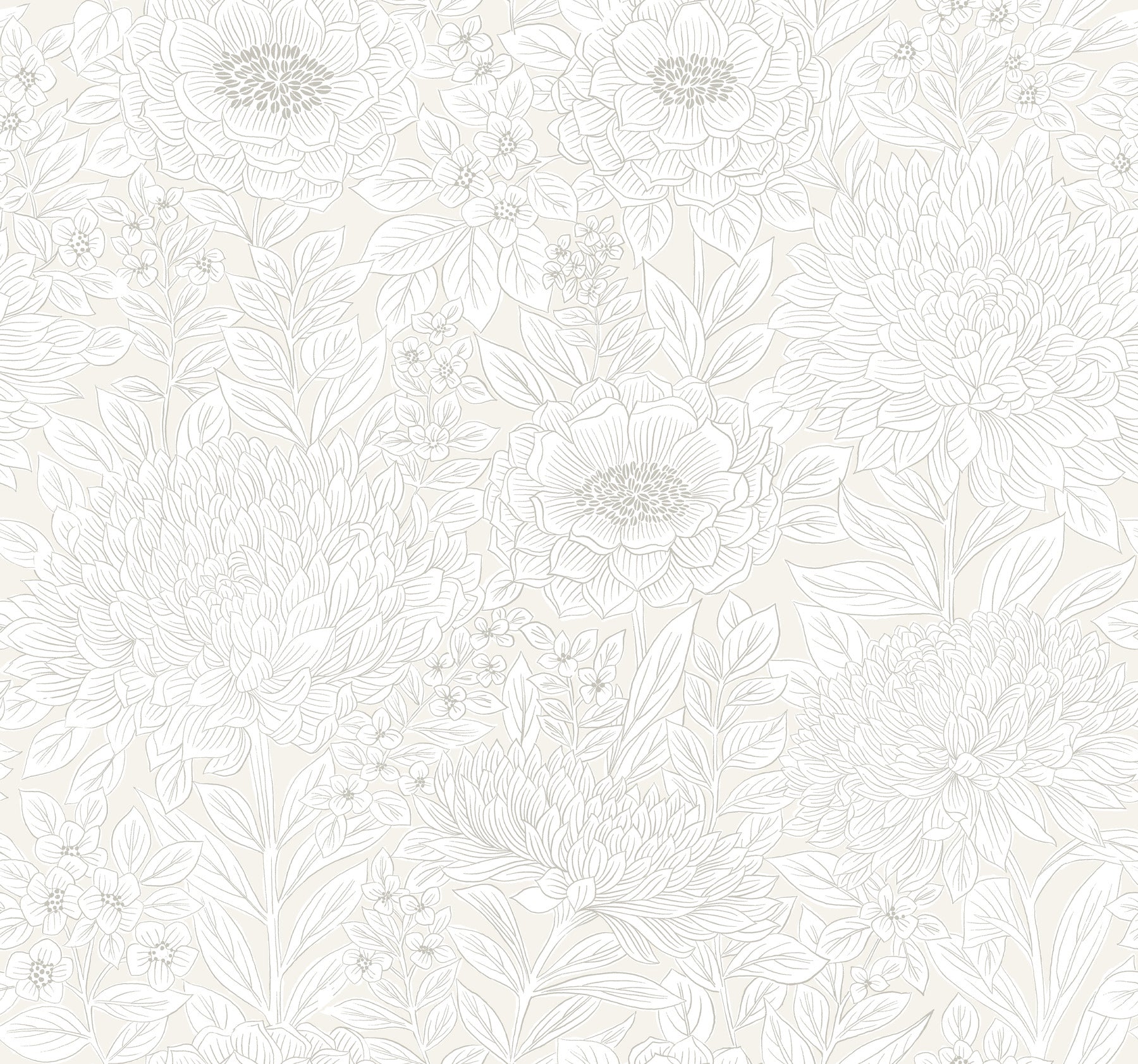 York Wallcoverings Shimmering Finishes Wood Block Blooms Cream Wallpap ...