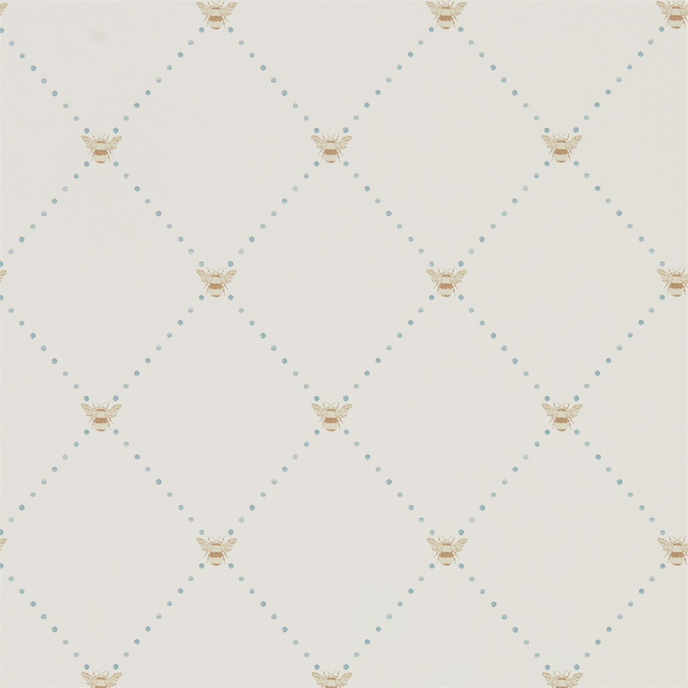 SANDERSON Nectar Wallpaper Animals Copper,Denim Gravure Printed Wallpa ...