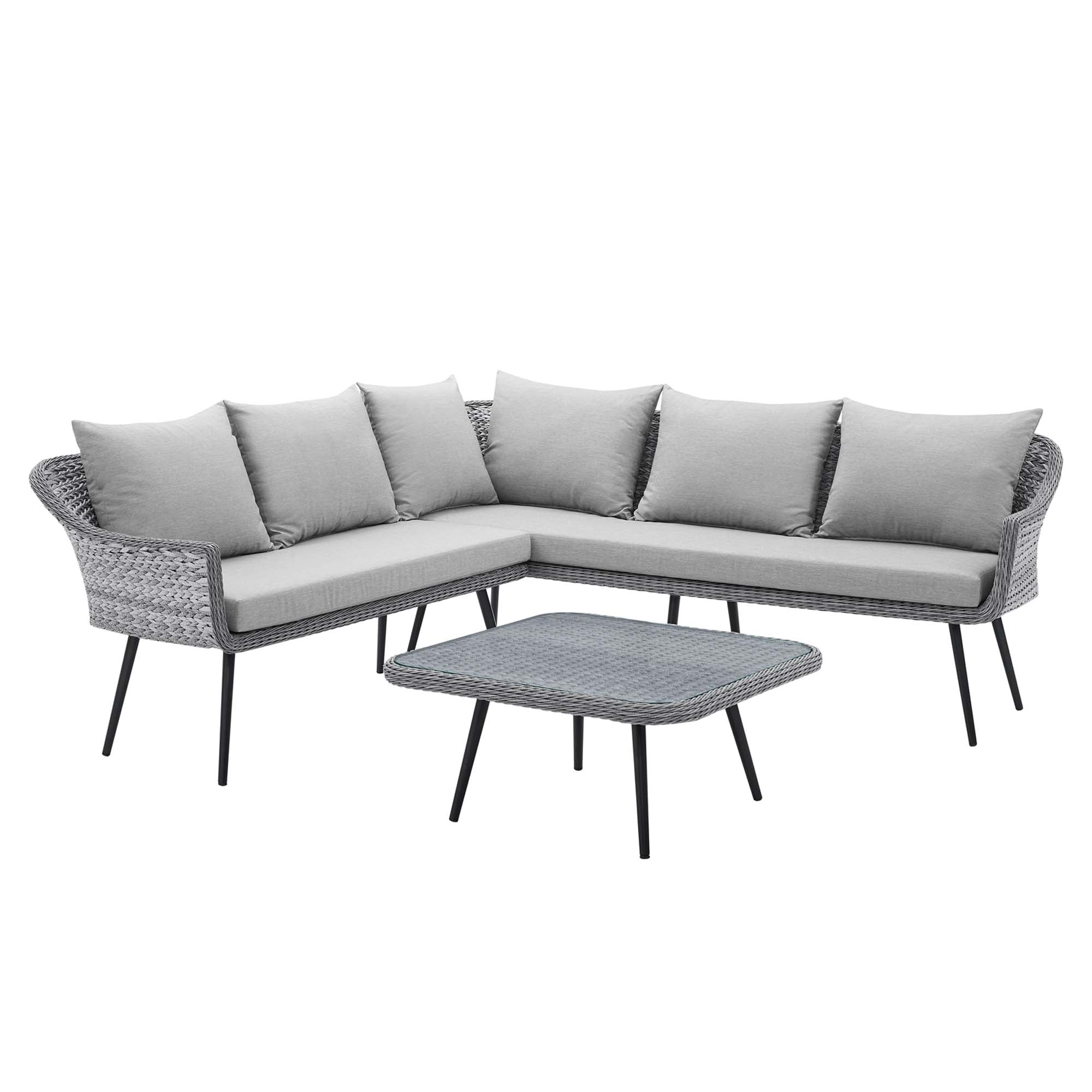 Modway Outlet Endeavor Wicker Rattan Outdoor Patio Wicker Rattan Seati ...