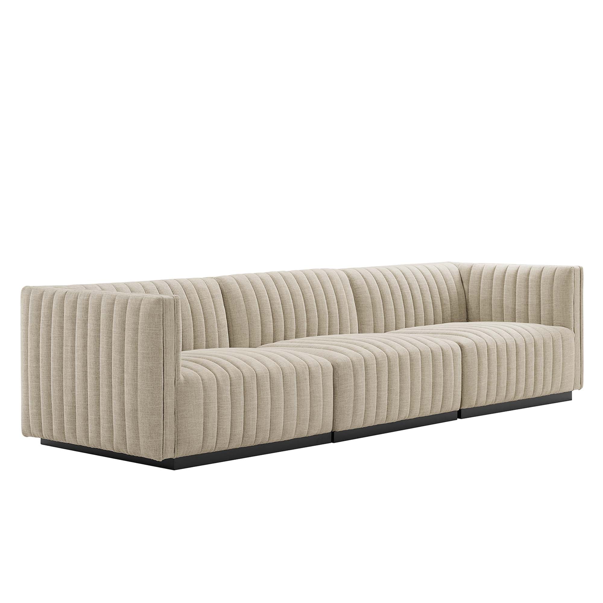 Modway - Conjure Channel Tufted Upholstered Fabric Sofa by Modway Livi ...