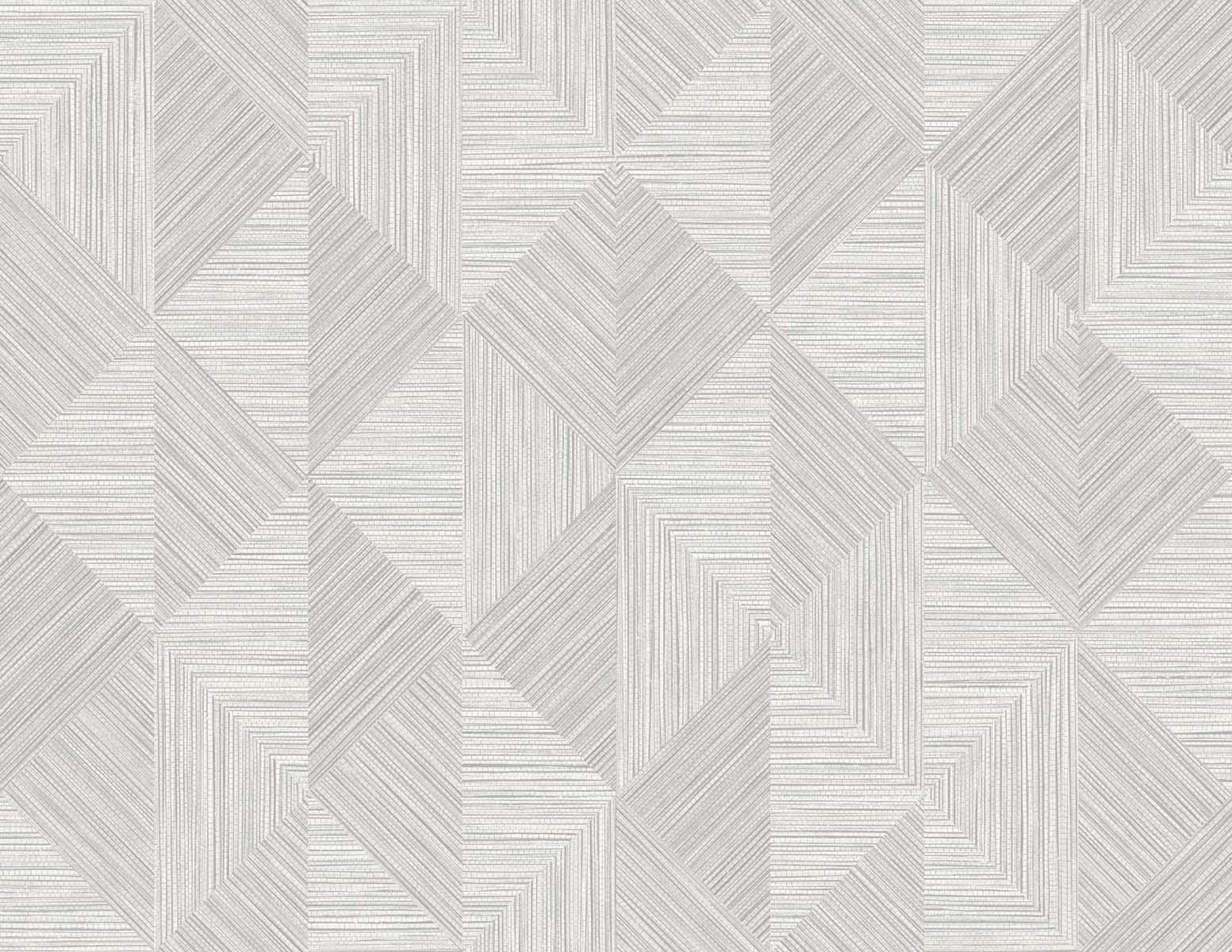 Seabrook Designs White Heron Diamond Inlay Geometric Contemporary Grey ...