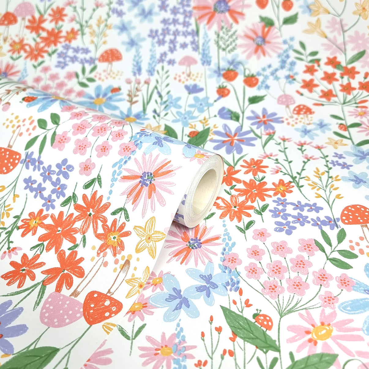 York Wallcoverings Fine Decor Zena Multicolor Berries & Blooms Wallpap ...
