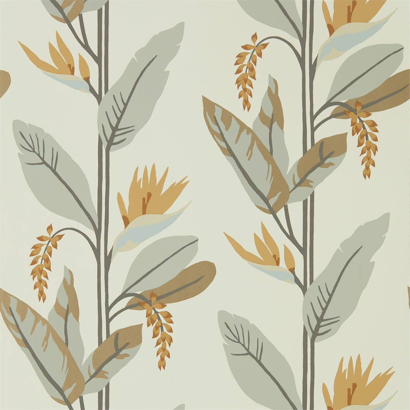 HARLEQUIN Llenya Wallpaper Contemporary, Floral Honey,Jet,Jute Rotary ...