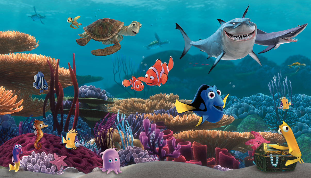 York Wallcoverings RoomMates Finding Nemo Wall Mural Whimsical License ...