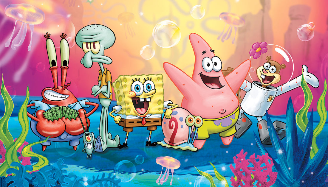 York Wallcoverings RoomMates Spongebob Squarepants XL Chair Rail Wall ...