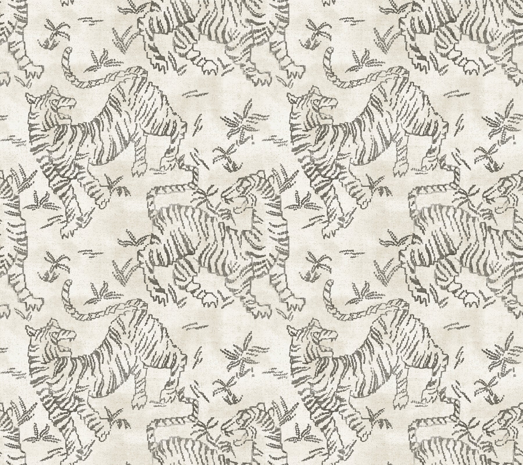 York Wallcoverings Lemieux et Cie Signature Orly Tigers White Wallpape ...