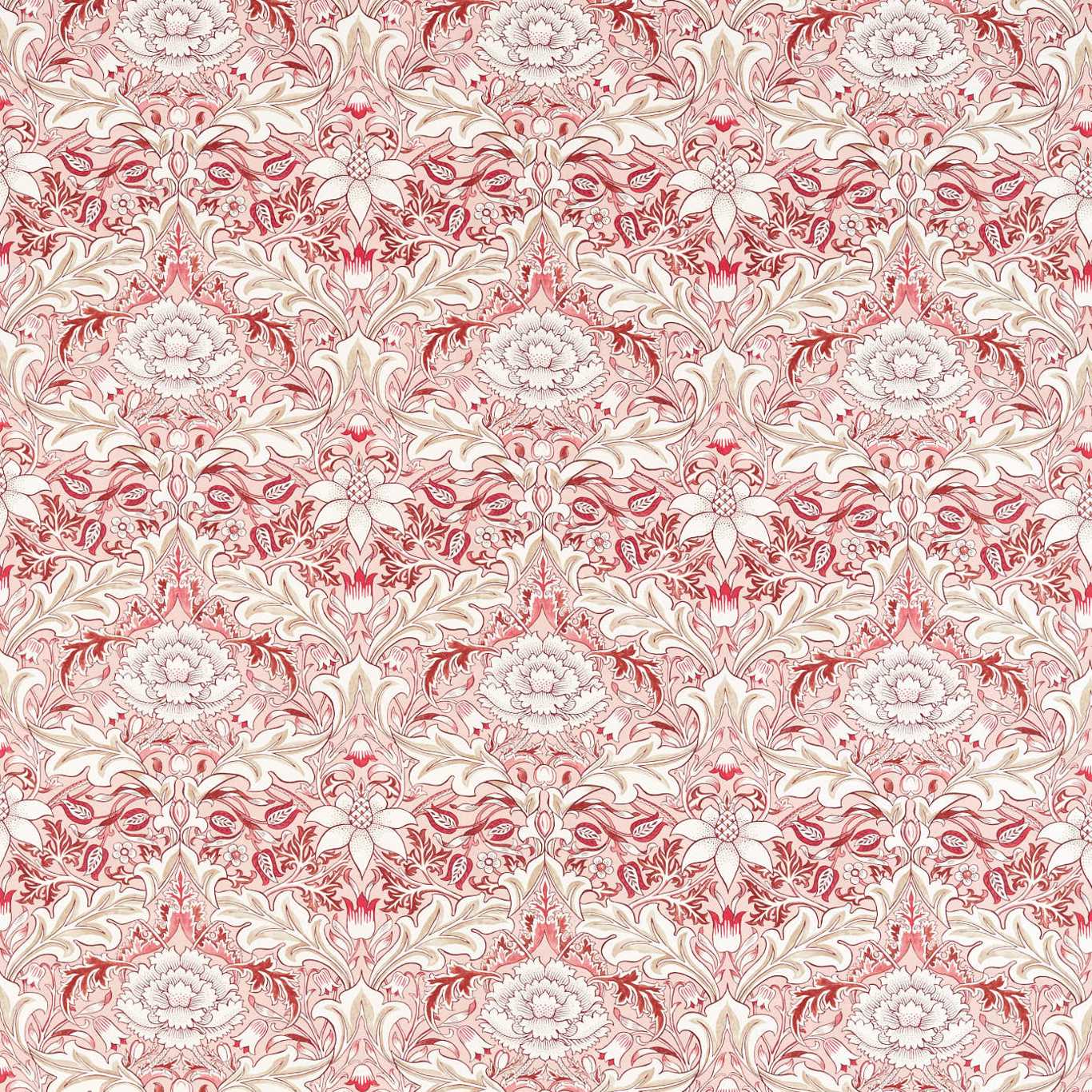 MORRIS & CO Simply Severn Fabric Contemporary, Floral Madder,Russet ...