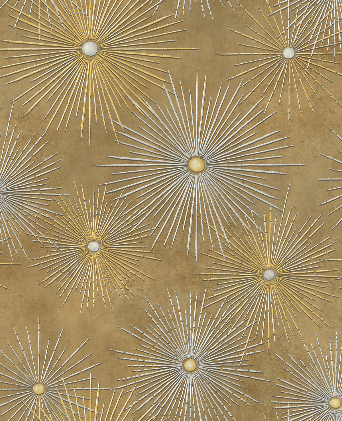 Seabrook Designs Catwalk Geometric Mid Century Metallic Gold , Caramel ...