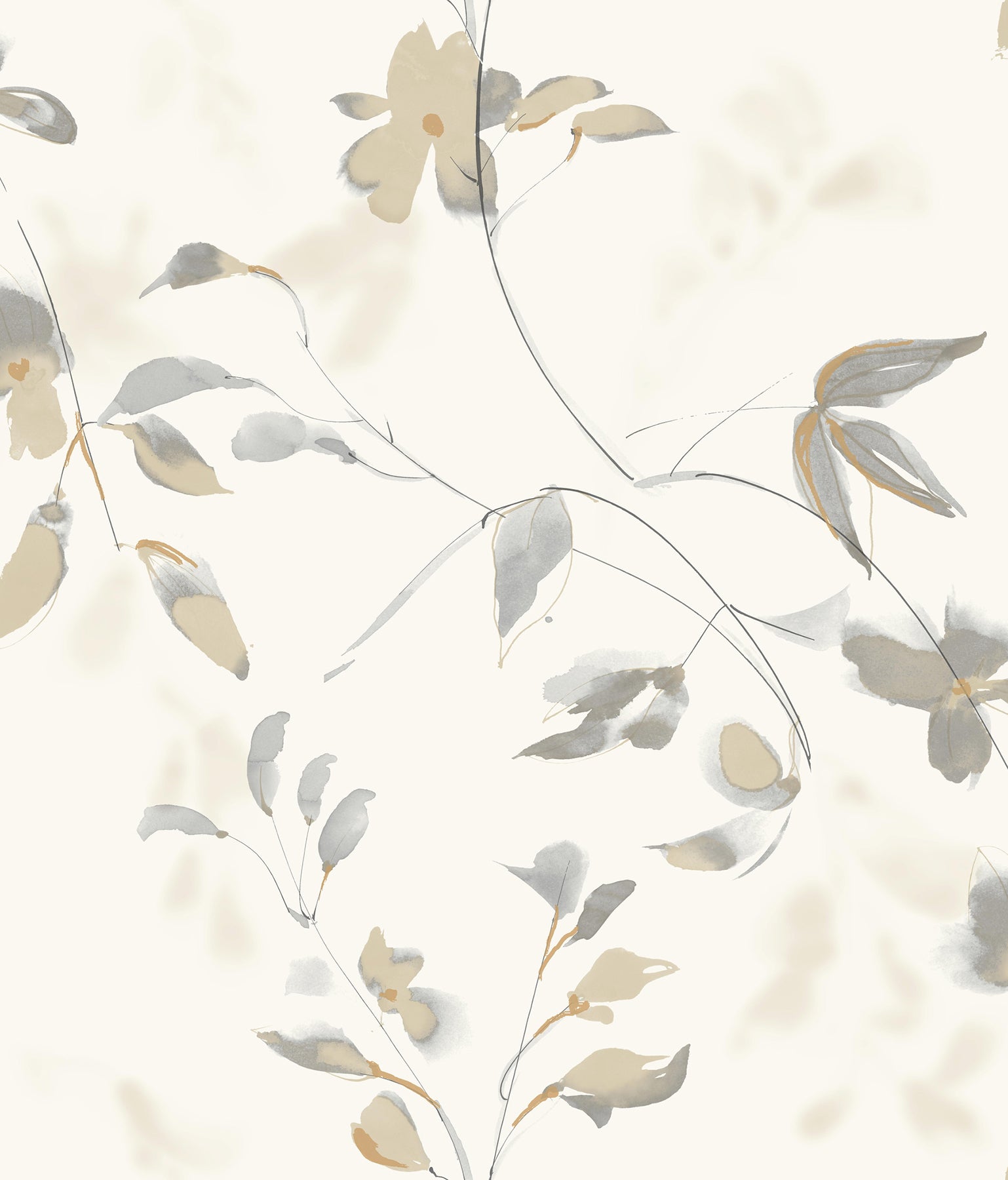 York Wallcoverings Erin and Ben Co. Linden Flower Soft Neutral Peel an ...