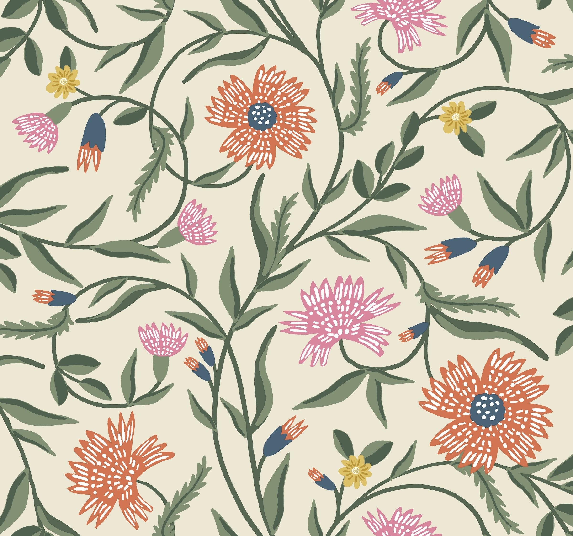 Rifle Paper Co. 3rd Edition Florals Aster Farmhouse Oranges - RF7433 ...