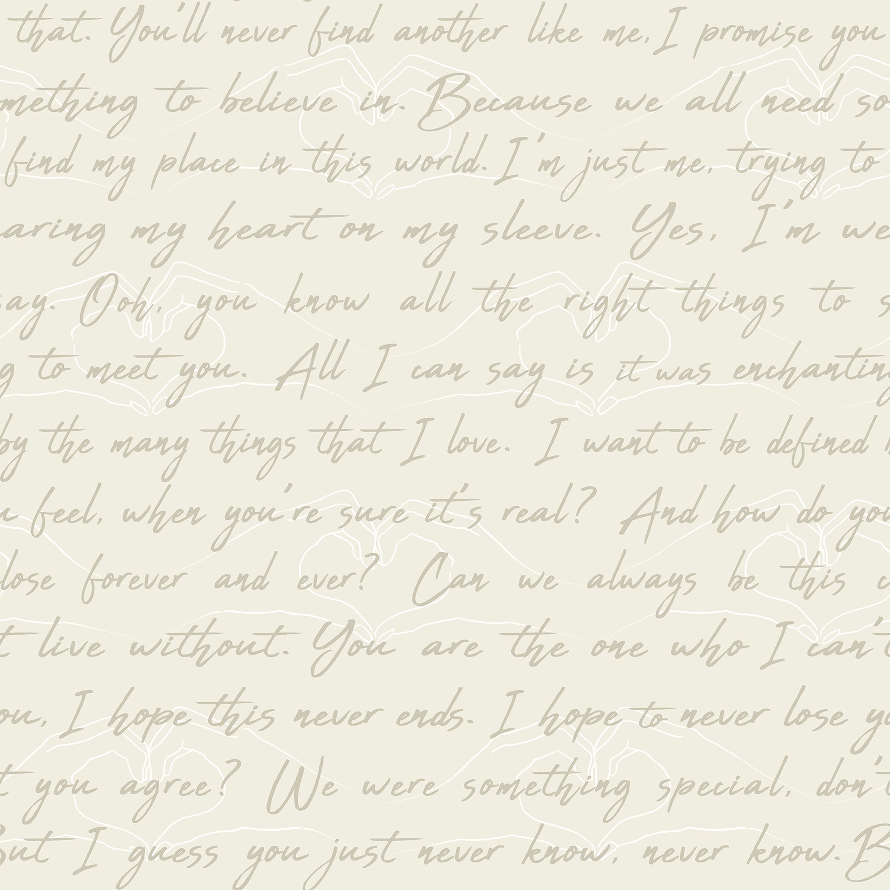 York Wallcoverings RoomMates Love Letters Parchment Peel and Stick Wal ...