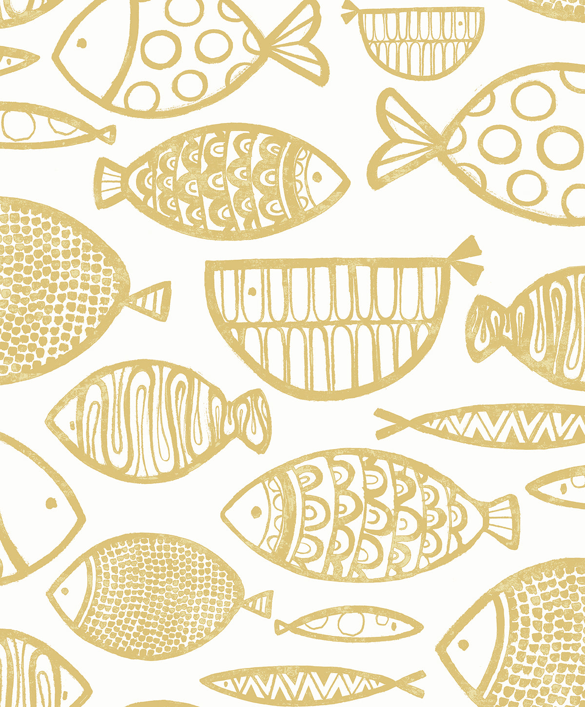 Seabrook Designs Cadence Fish Animal Print Contemporary Golds - WH4140 ...